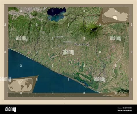 La Paz Department Of El Salvador High Resolution Satellite Map