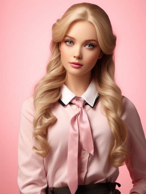 Premium Ai Image Barbie Girl Schoolgirl