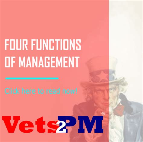 FOUR FUNCTIONS OF MANAGEMENT Vets PM