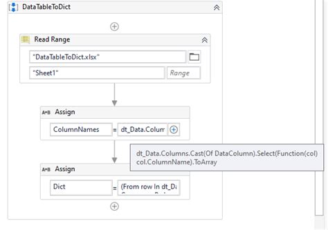 Convert Datatable From Excel To Dictionary Activities Uipath