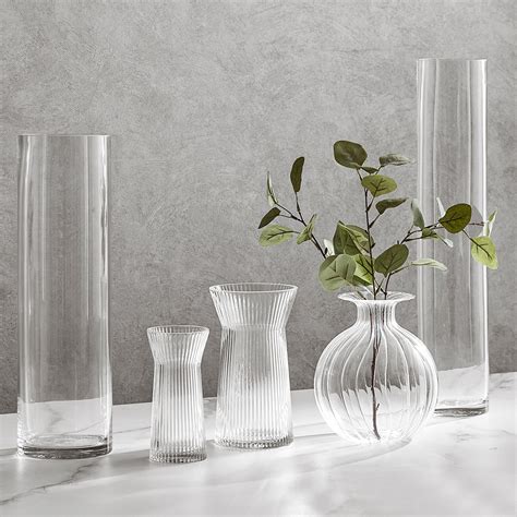 클리어 원통 유리화병 40 감도 깊은 취향 셀렉트샵 29cm