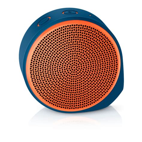 Logitech 984 000365 X100 Blue Orange Mobile Wireless Speaker Wootware