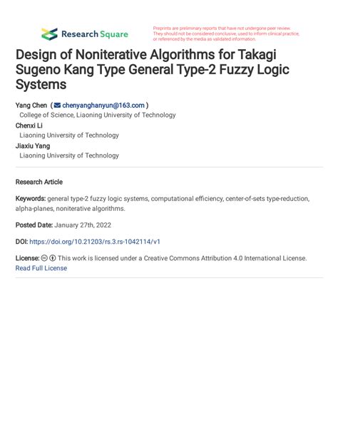 pdf design of noniterative algorithms for takagi sugeno kang type