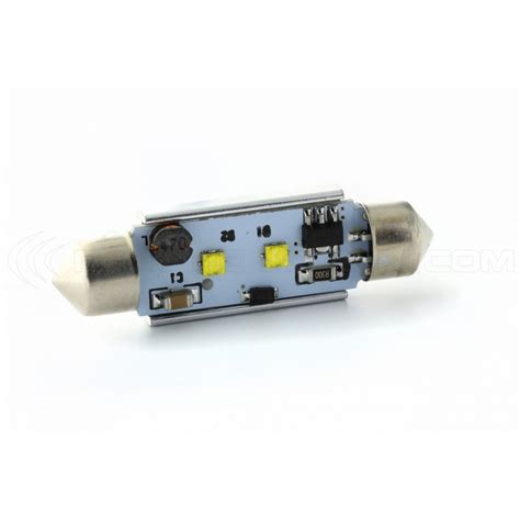 42mm LED bulb - 2 CREE - White - C10W - CANBUS error free on dashboard ...