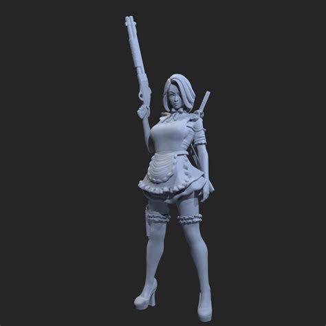 Shotgun Maid Standard And Nsfw Versions Bunch O Minis 28mm 32mm 36mm 75mm Etsy