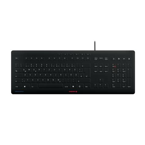 Cherry Stream Keyboard Universal Usb Qwertz German Black 1 In