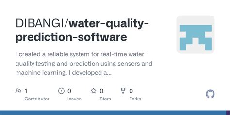 Github Dibangiwater Quality Prediction Software I Created A
