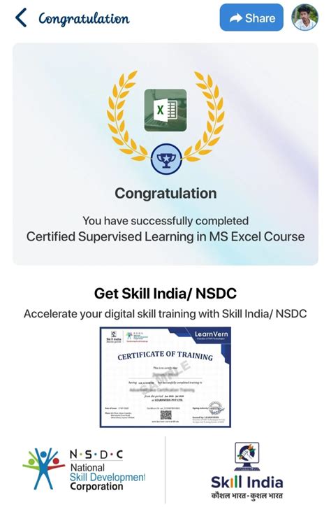 mugamadu adham t on linkedin leveled up my excel skills free course completion just