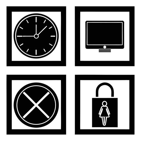 Stylish Minimalist Black And White Icons 68461734 Vector Art At Vecteezy