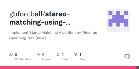 Github Gbfootballstereo Matching Using Minimum Spanning Tree Implement Stereo Matching