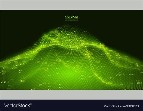 Abstract 3d Big Data Visualization Royalty Free Vector Image