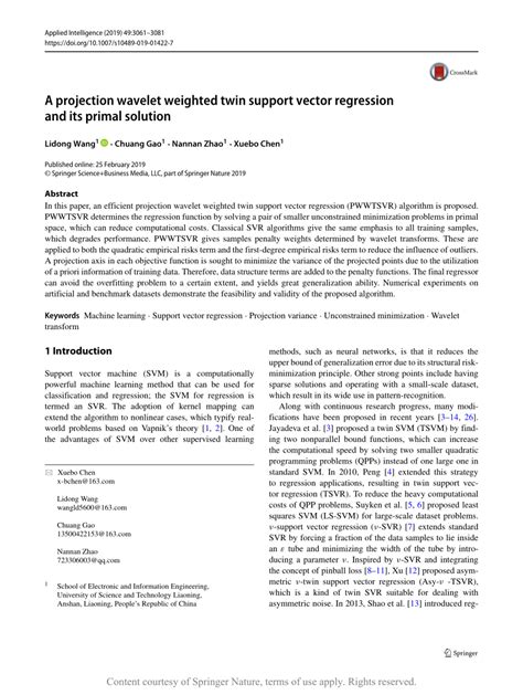 A Projection Wavelet Weighted Twin Support Vector Regression And Its