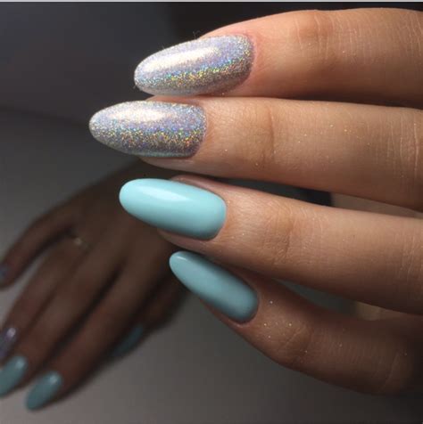 Голубой маникюр 100 фото с модными идеями Гвоздь Маникюр Ногти