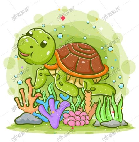 عکس کارتونی از لاک پشت