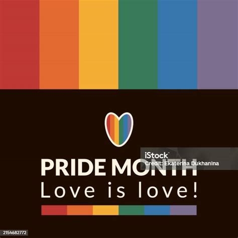 해피 프라이드 데이 배너 텍스트와 무지개가 있는 포스터입니다 사랑은 사랑입니다 복고풍 색상 검은색 배경입니다 벡터 일러스트 레이 션입니다 배경 주제에 대한 스톡 벡터 아트