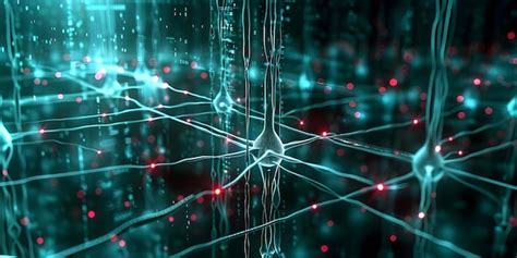 Futuristic Neural Network Concept With Data Transfer On Cyber