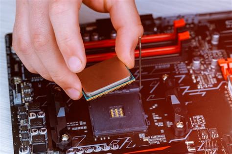 Premium Photo Technician Hands Installing CPU Cooler Fan On A Computer Pc Motherboard