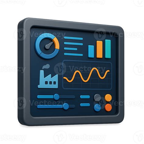 Simple 3d Industrial Technology Screen Interface Design Example 65756835 Png