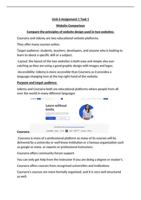 Unit 6 Website Development Assignment 1 Distinction Unit 6 Website Development Stuvia Uk