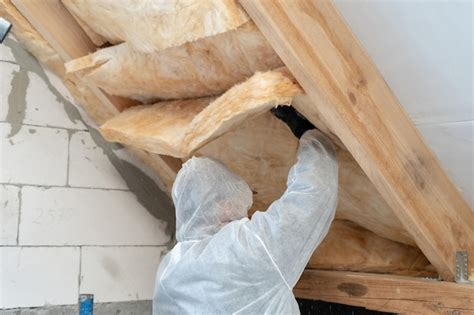 Premium Photo Professional Worker Man Installing Thermal Insulation