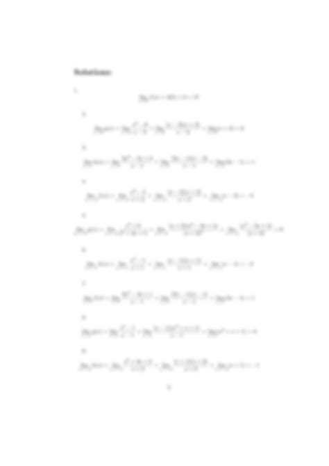Solution Mit Mathematics Department Limits Practice Worksheet
