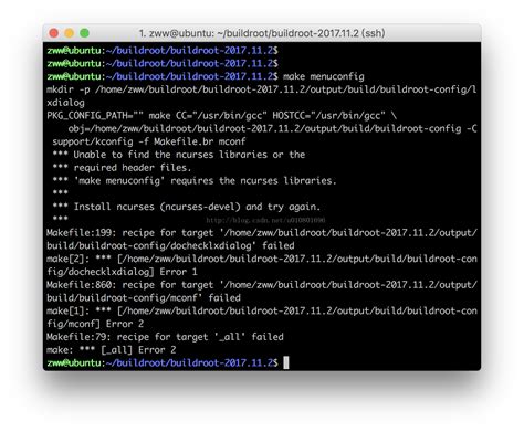 【嵌入式 系统移植】make Menuconfig 提示：‘make Menuconfig‘ Requires The Ncurses