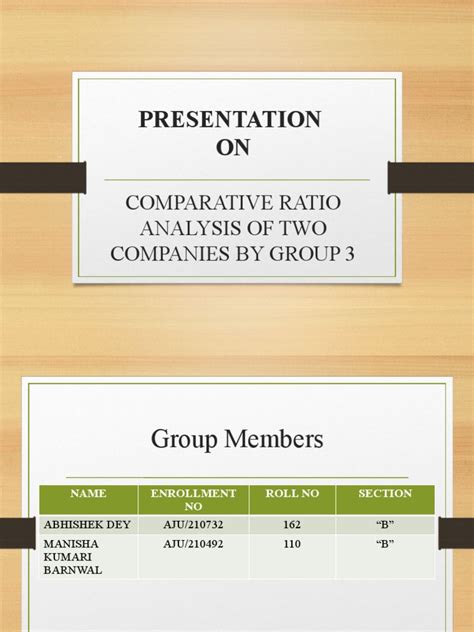 Assignment Comparative Ratio Analysis Of Pdf Return On Equity