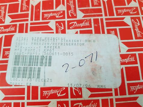 Danfoss Kp 61 Thermostat 2 To 10°c Aeliya Marine