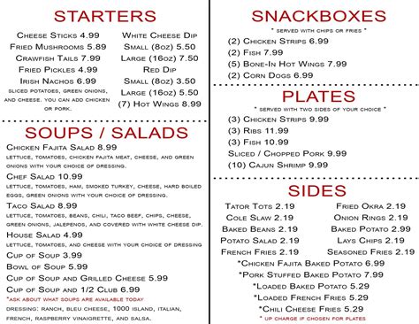 Menu At Tin Top Diner Restaurant East Camden 400 Ar 274