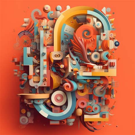 Premium Ai Image There Is A Digital Art Image Of A Colorful Abstract