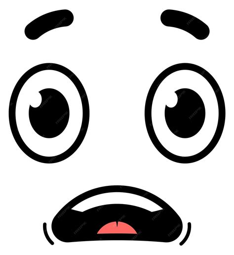 Scared Cartoon Face