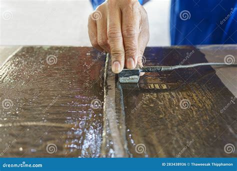 Checking Defects In Welded Add Joints To Steel H Beam With Process Ultrasonic Testing Ut Of