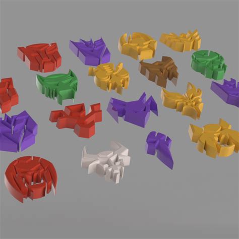 🤖 Transformers Insignia Pack Of 20・ Stl File For ・cults