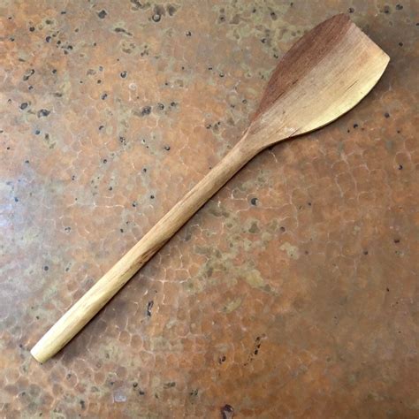Hand Carved Wood Spatula Made With Guamuchil Wood From Mexico