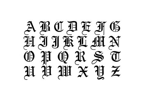 Really Great Stencils Old English Alphabet 2 Stencil 6x10 Font