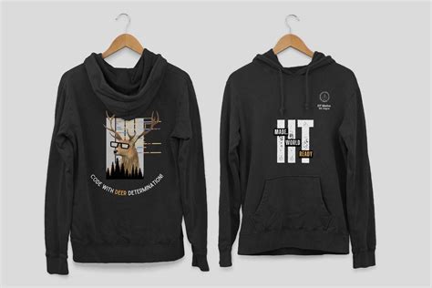 iitm code with deer determination unisex hoodie podgoodies