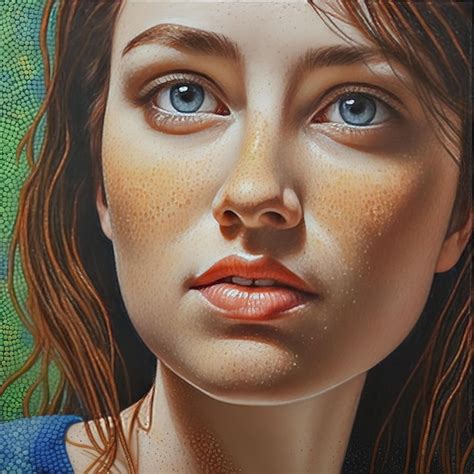 3d Render A Beautiful Girl On A Background Of A Colorful Canvas 3d Render A Beautiful Girl O