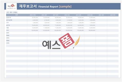 예스폼 손익계산서 및 재무비율 분석표 모음 네이버 포스트