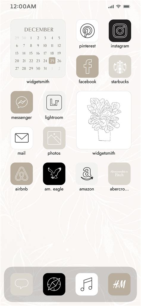 Nude And Black IPhone App Icons IPhone IOS14 App Icons 236 Etsy