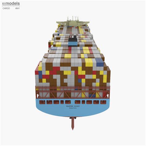 Maersk H Class Container Ship 3d Model Download Cargo Ship On