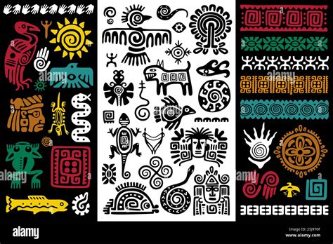 Polynesian Tribal Tattoo Ornaments Ancient Tribal Indigenous Symbols