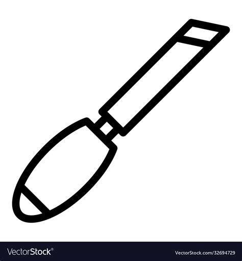 Workshop Chisel Icon Outline Style Royalty Free Vector Image