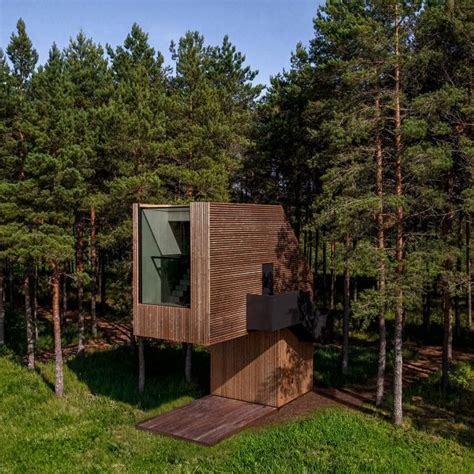 Arsenit Nestles One Legged Treehouse In Estonian Pine Forest