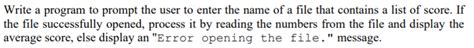 Solved Write A Program To Prompt The User To Enter The Name