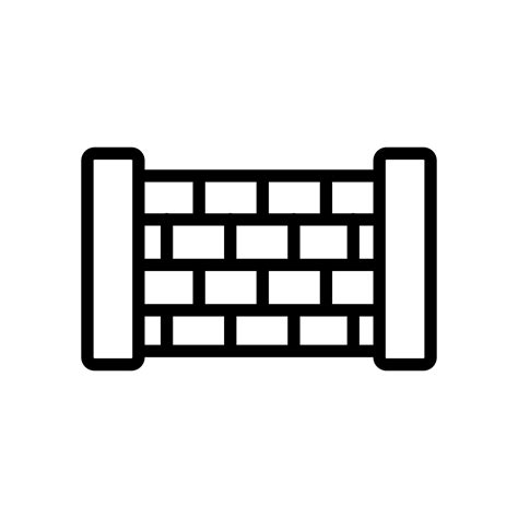 Wooden Fence Icon Vector Isolated Contour Symbol Illustration 9948802 Vector Art At Vecteezy