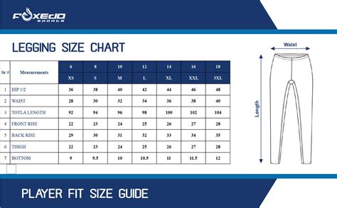 Perfect Fit Size Chart And Patterns By Foxedo Sports