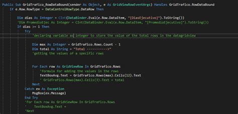 Visual Basic NET Obtener Promedio De Un GridView