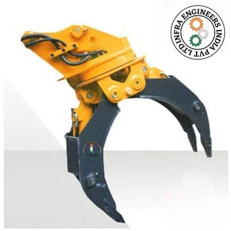 Rotating Grapple Wood Grabber Excavator Hydraulic Mild Steel Attachment At Best Price In Chennai