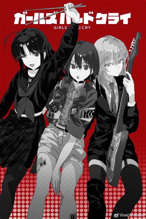 Wigfire Awa Subaru Iseri Nina Kawaragi Momoka Girls Band Cry Commentary Highres Symbol