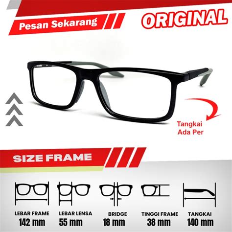 Jual Frame Kacamata Pria Wanita Original 0606 Model Kotak Lebar Frame 142 Shopee Indonesia